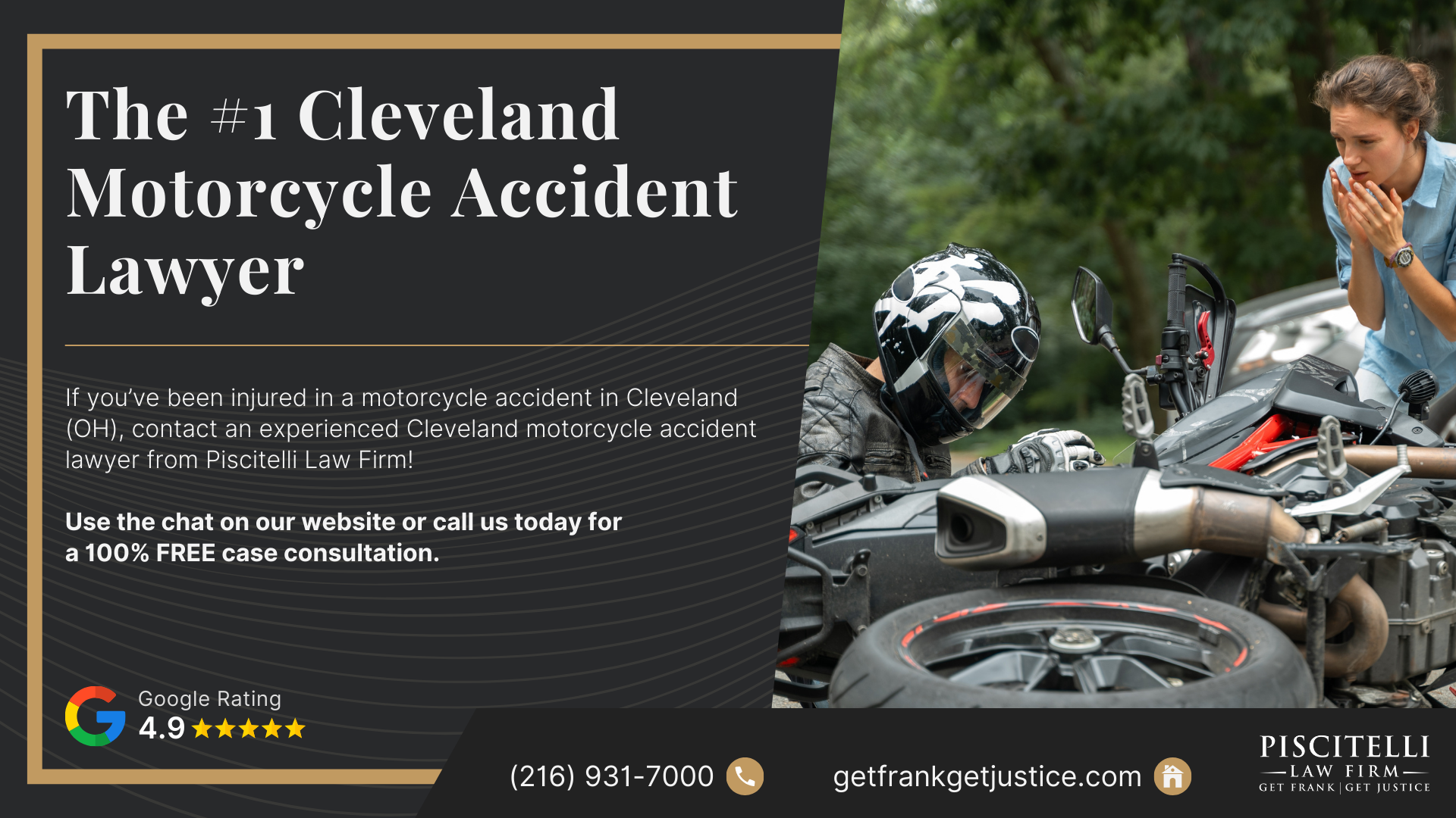 Cleveland Motorcycle Accident Lawyer | Call (216) 931-7000
