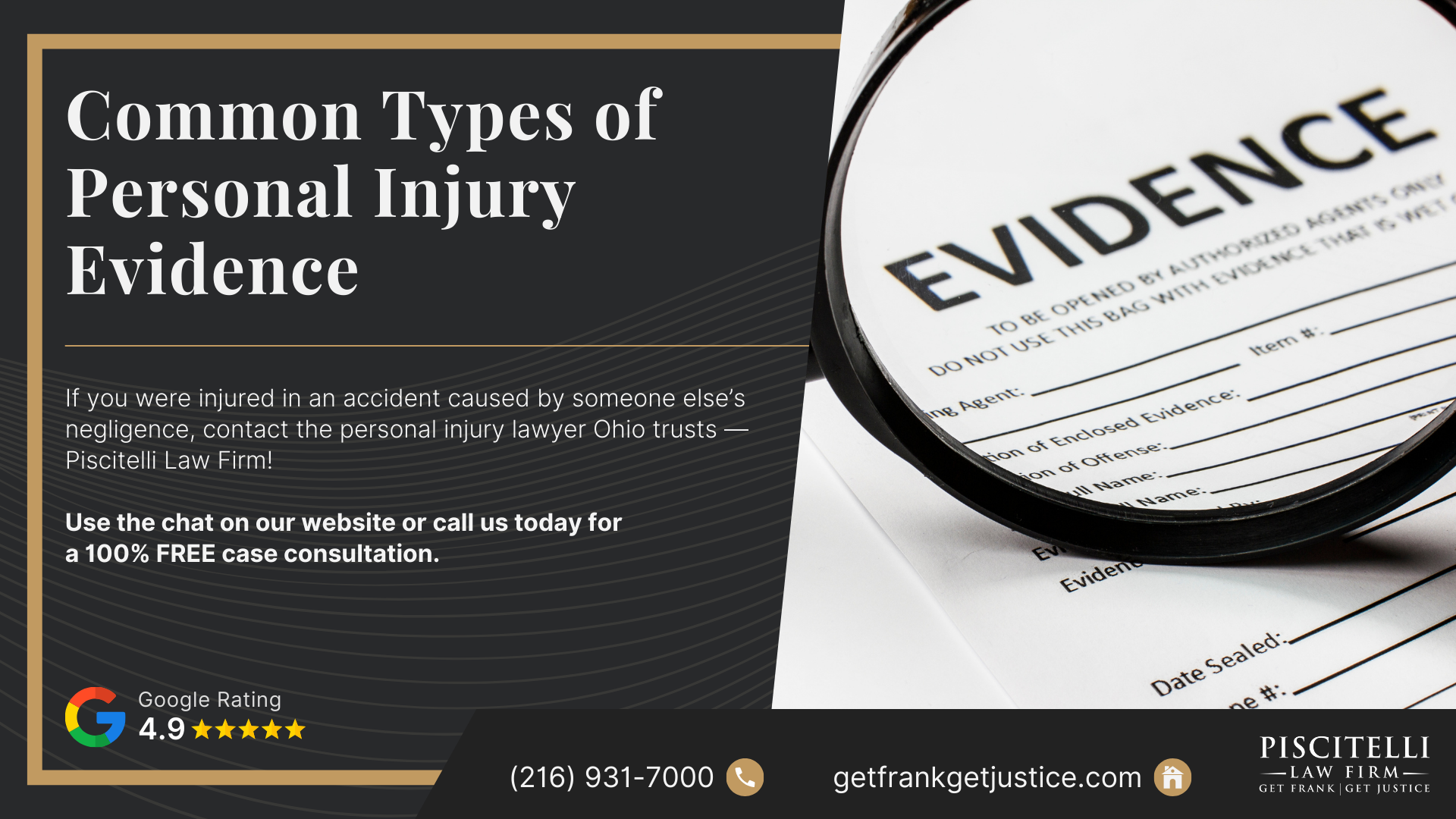 Common Types Of Personal Injury Evidence [2025 Guide]